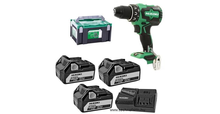 Hikoki DS18DBSL-3X5AH-KOFFER akkus fúró-csavarozó 70Nm